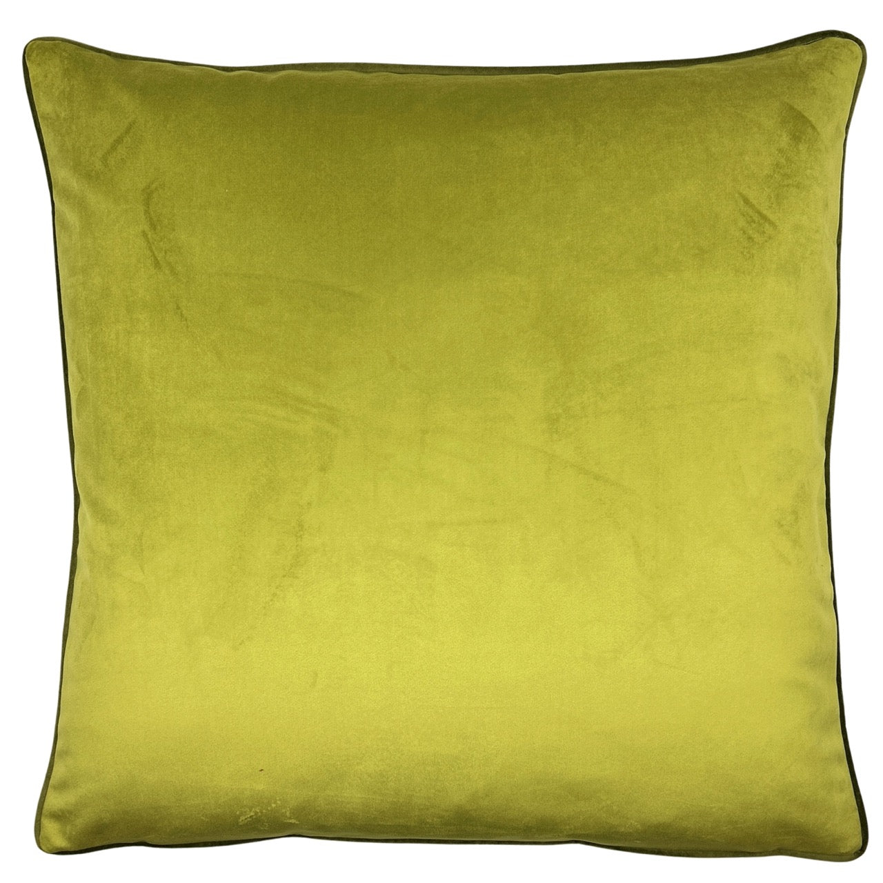 Piper Collection | Libby Light and Dark Green Contrasting Cording Velvet Pillow