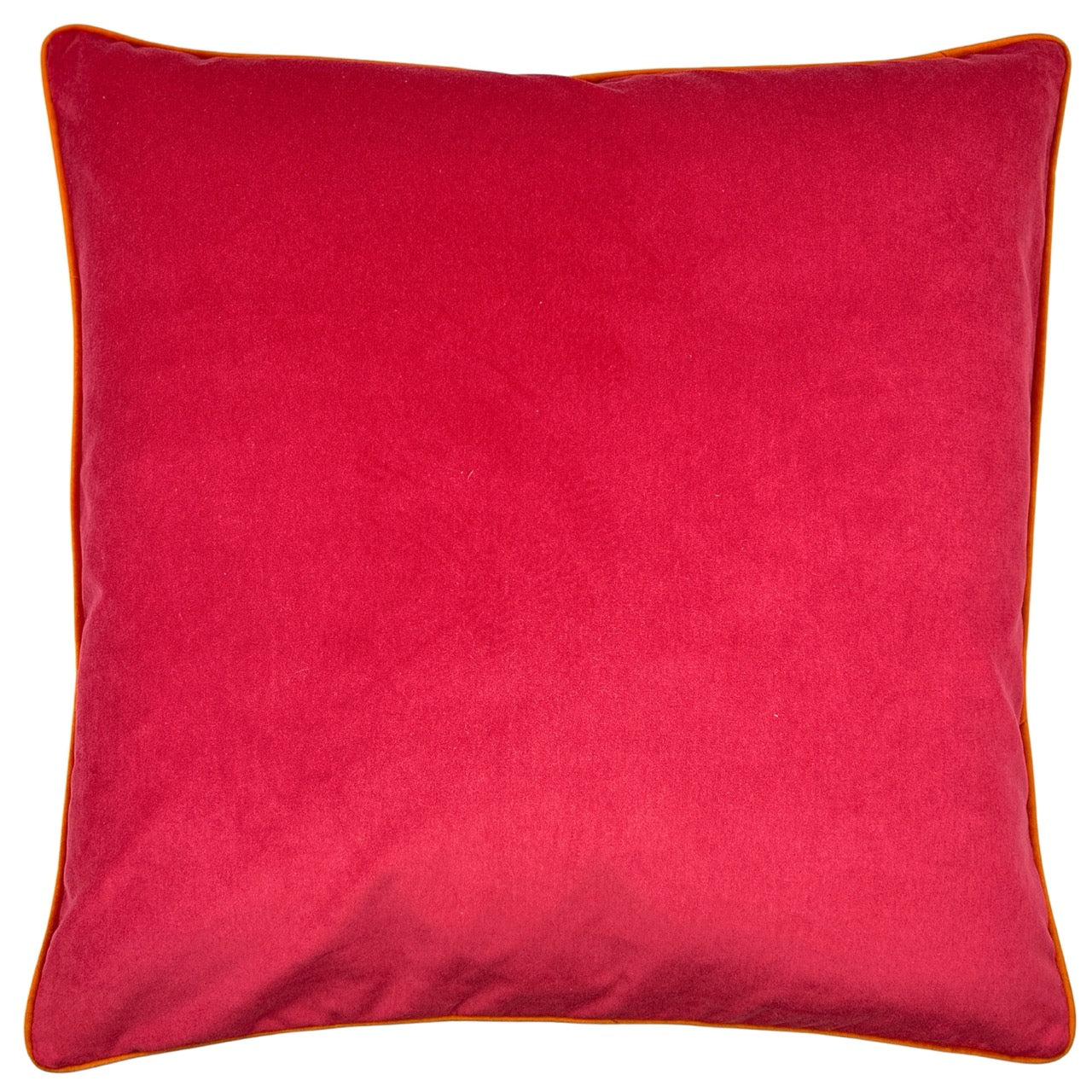 Piper Collection | Libby Hot Pink and Orange Contrast Cording Velvet Pillow