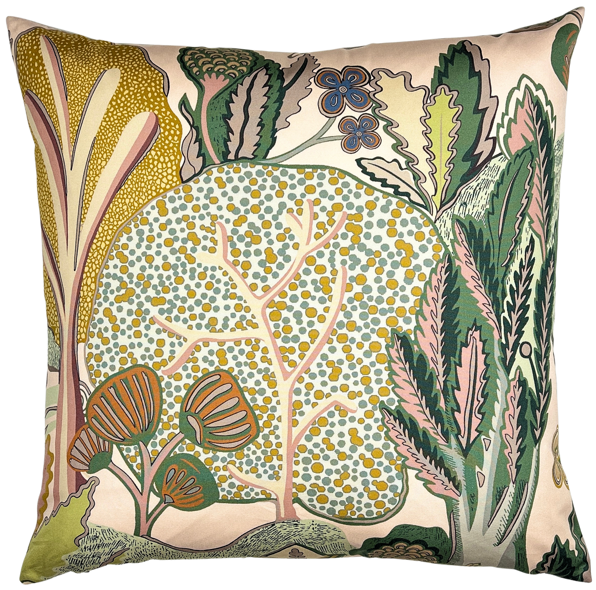Piper Collection | Elodie Neutral Muted Pink Sage Abstract Print Pillow