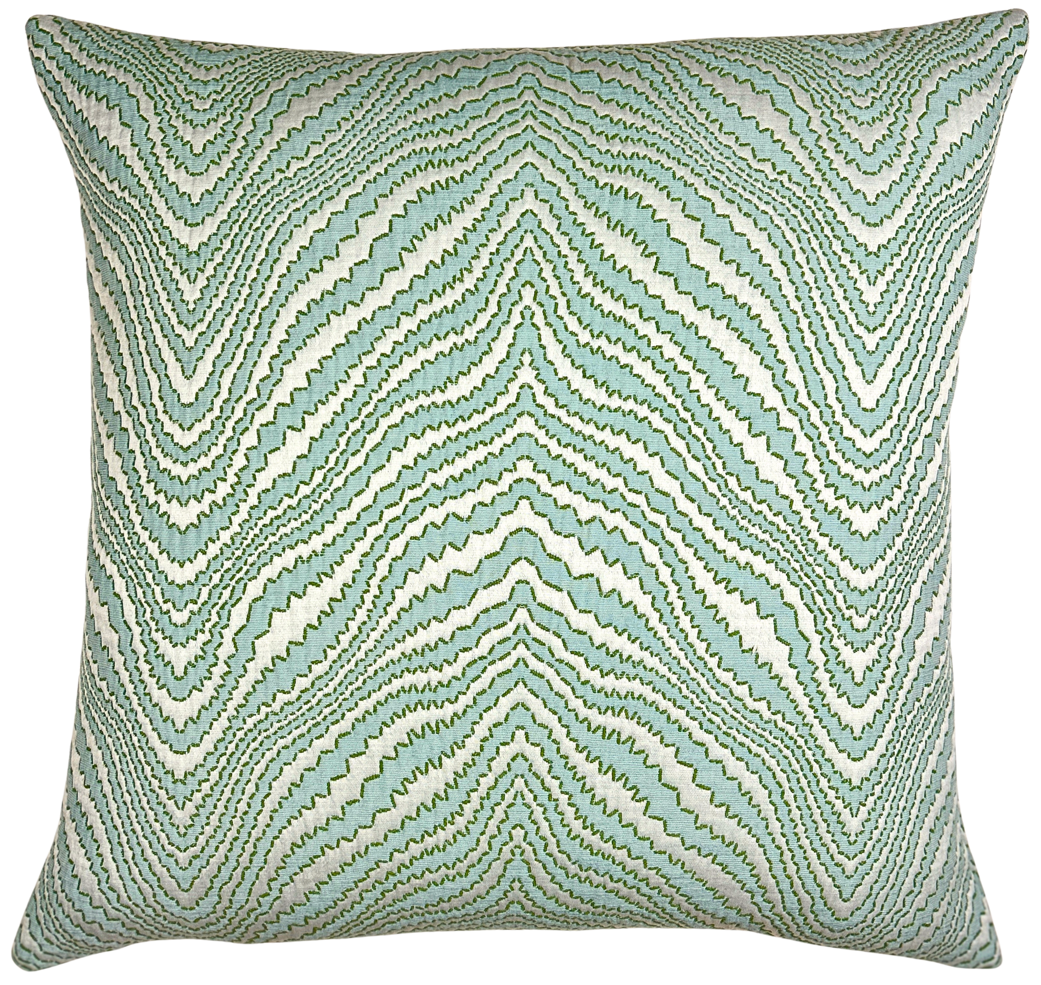 Piper Collection | Ally Teal Green Abstract Woven Textured Pillow