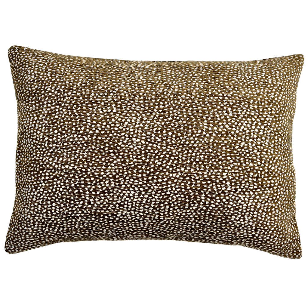 Piper Collection | Gemma Brown and Cream Animal Print Spotted Pillow