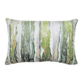Piper Collection | Carter Green Gray Abstract Stripe Velvet Pillow