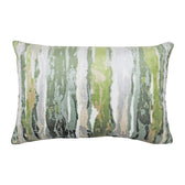 Piper Collection | Carter Green Gray Abstract Stripe Velvet Pillow